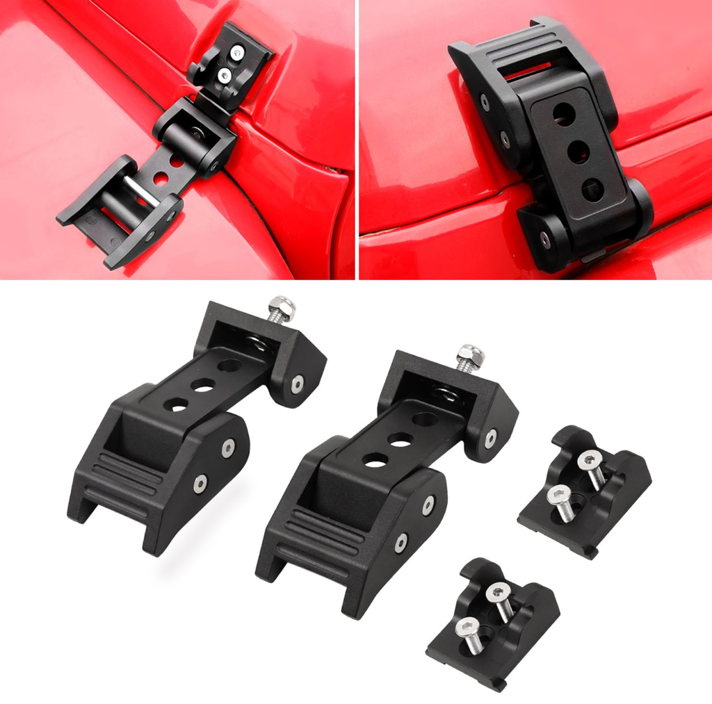 Jeepers Hood Latch Kits for Jeep Wrangler JL Black - Jeepers